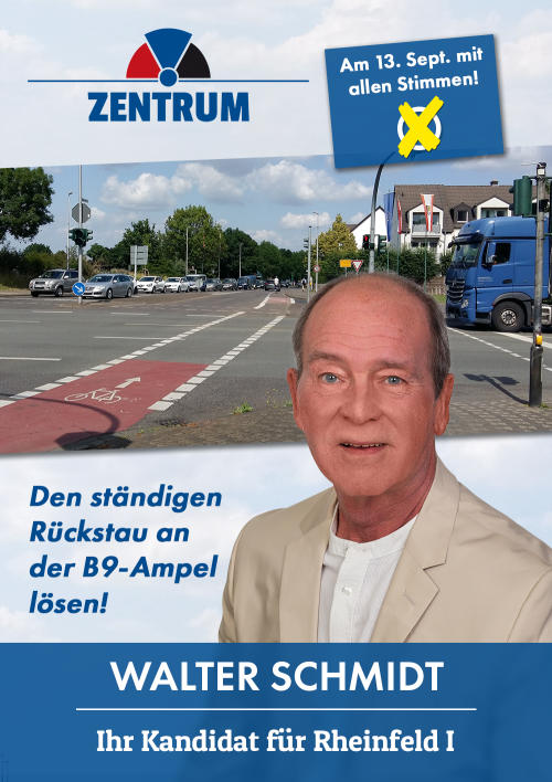 Rückstau an der B9 in Rheinfeld: Die Entlastungsspur kommt ...